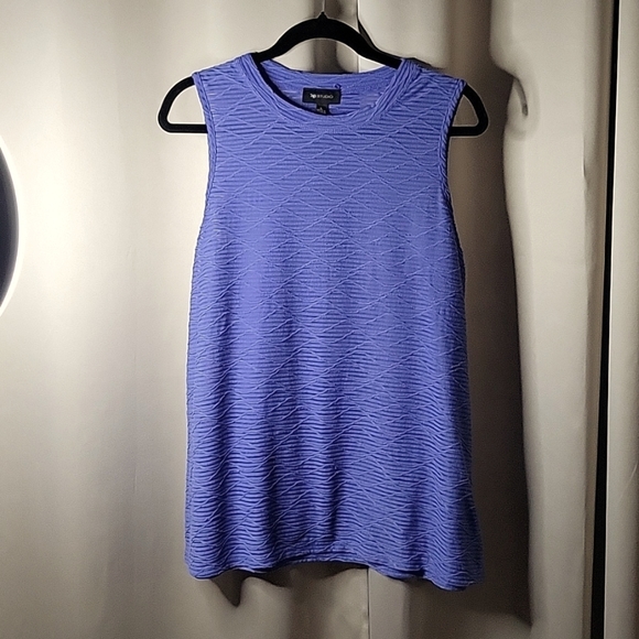 AB Studio | Tops | Ab Studio Tank Top Semi Sheer Periwinkle | Poshmark